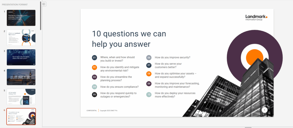 Legal and Property tech - Landmark geodata sales presenter and web copy ...
