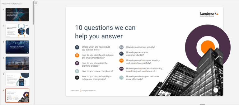 Legal and Property tech - Landmark geodata sales presenter and web copy ...